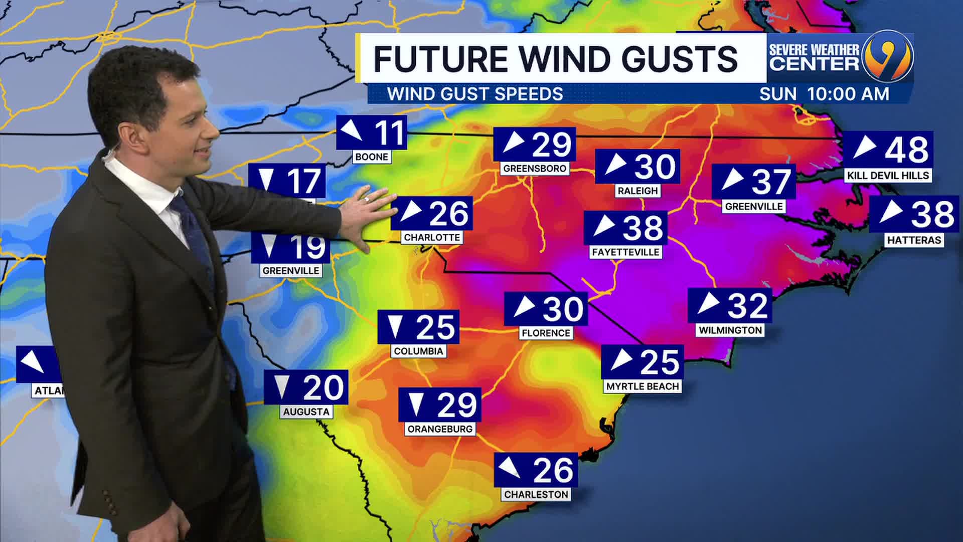 FORECAST: Breezy conditions Sunday will make it feel cooler