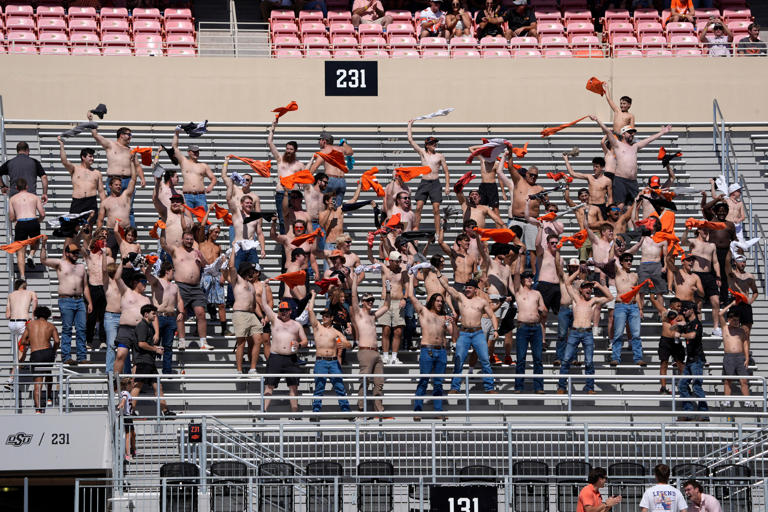 Meet the Oklahoma State football fans who started a viral shirtless ...