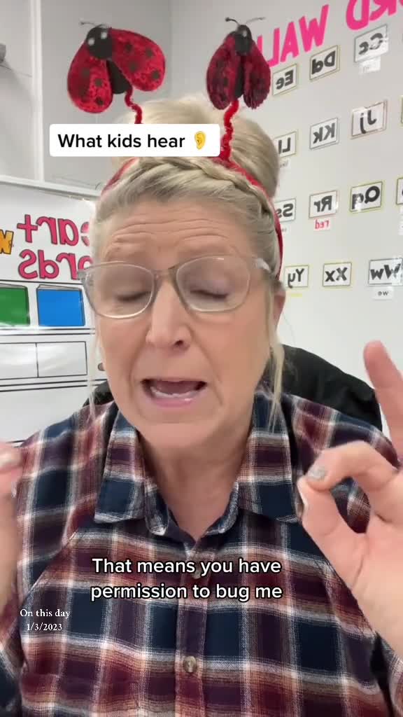 What Teachers Say vs. What Kids Hear in the Classroom