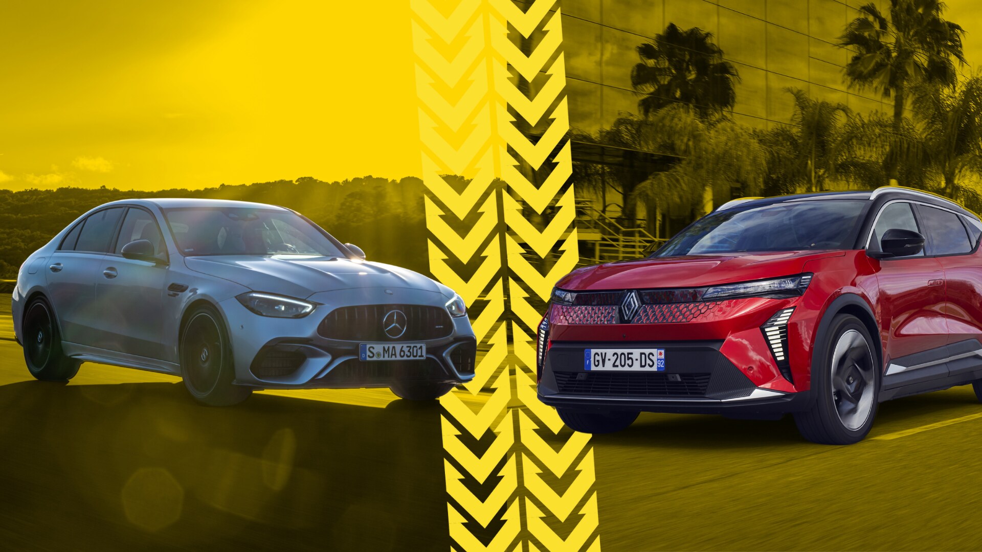 Mercedes AMG vs Renault Scenic, a potência selvagem encontra a potência ...
