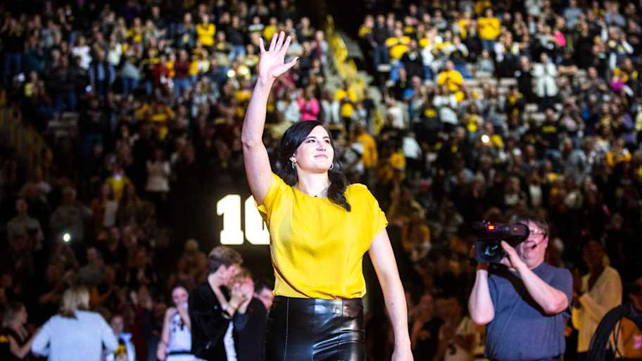Former Iowa Center Megan Gustafson Makes History