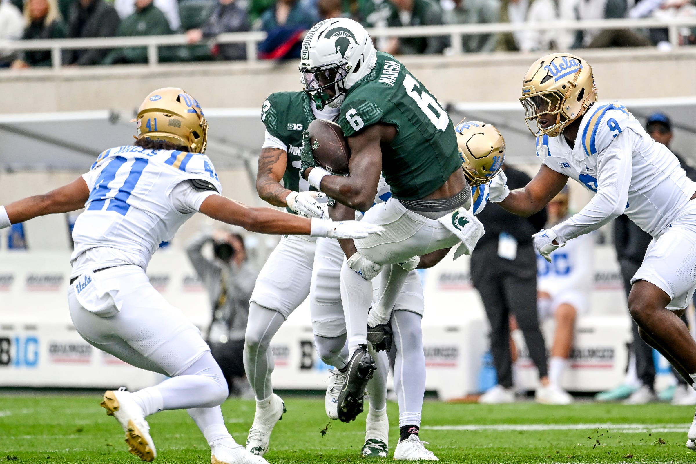 Top five rated Michigan State football offensive players against UCLA ...