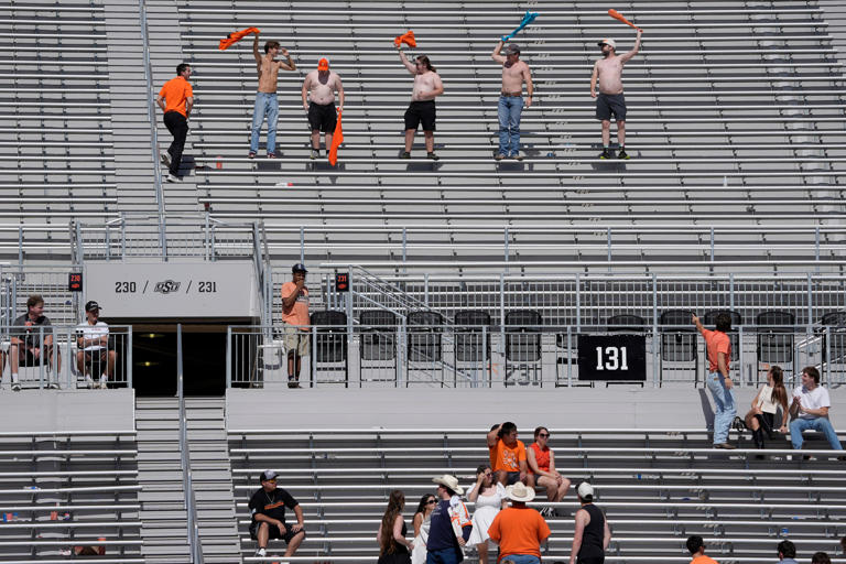 Meet the Oklahoma State football fans who started a viral shirtless ...