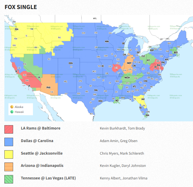 Colts vs. Cardinals TV map: Will the Week 6 game be televised?