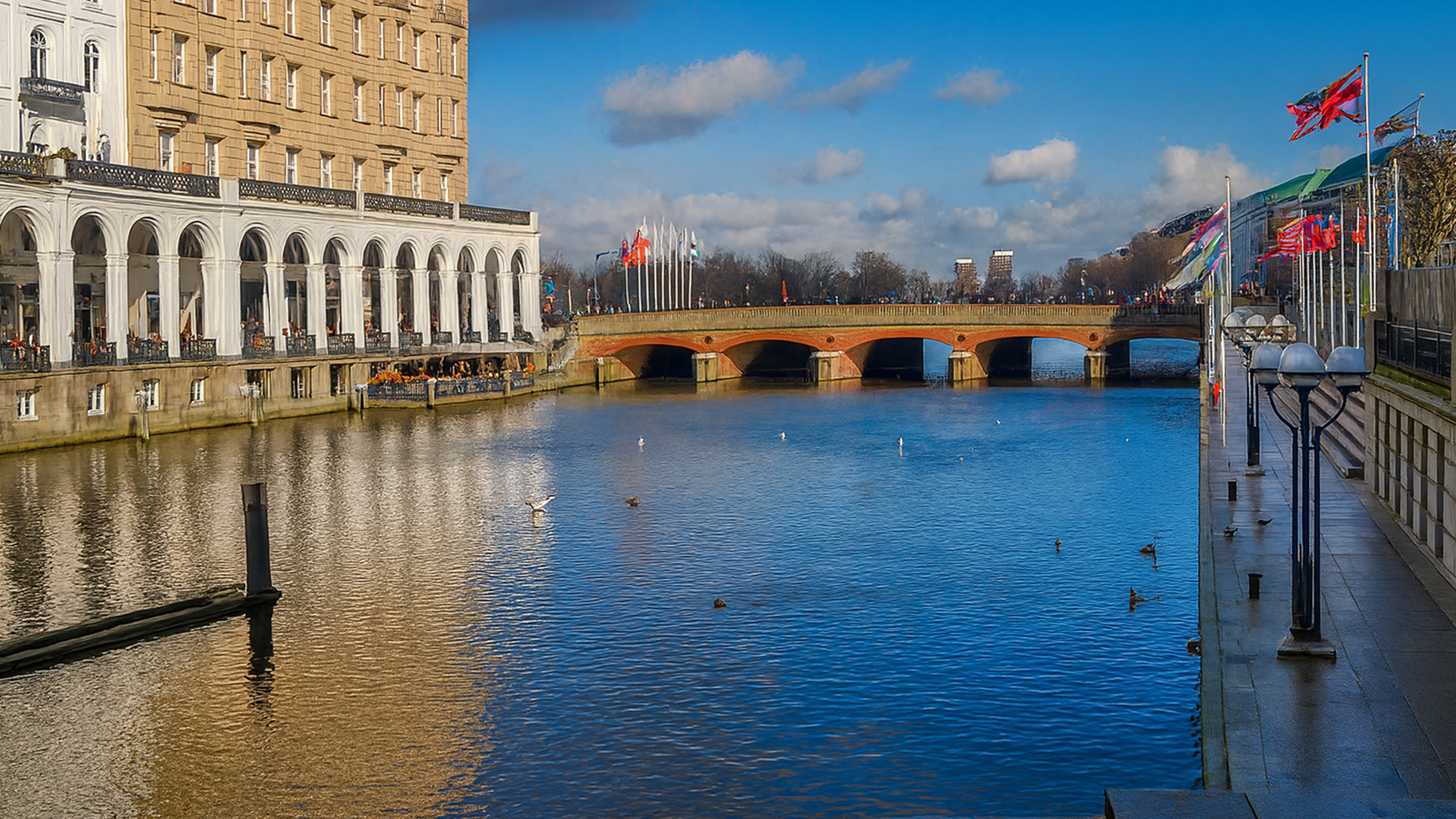 Hamburg - Cold Season City Walk Tour 4K