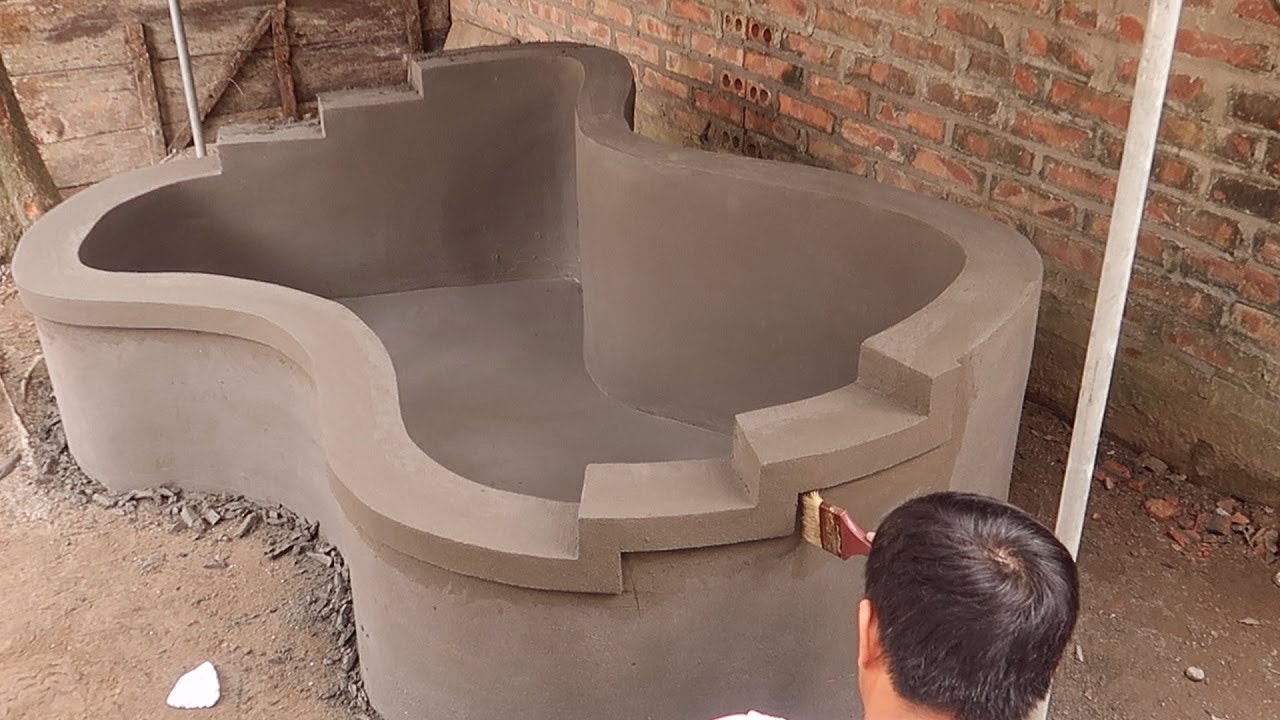 I built a stunning cement fish tank!🐠