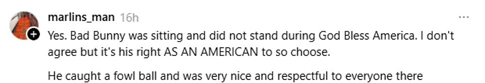 Fan who sat with Bad Bunny at Yankees game reveals his Trump hatred