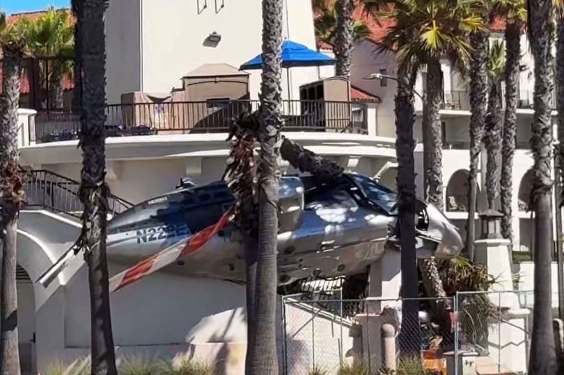 Huntington Beach helicopter crash: Terrifying video shows people ...