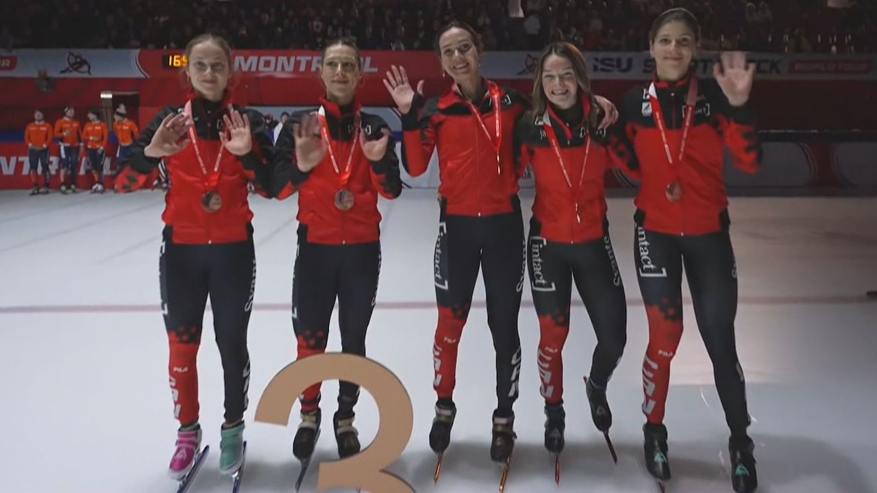 Canadian Ice Maples claim women's short track relay bronze medal