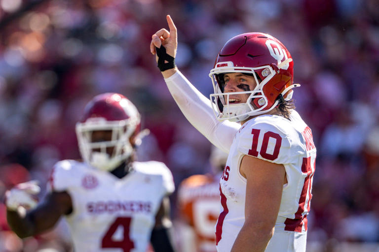 Oklahoma QB John Mateer throws 3 interceptions vs. Texas in return 3 ...