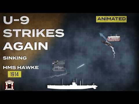 One torpedo, 500 dead: The sinking of HMS Hawke - WW1 animated