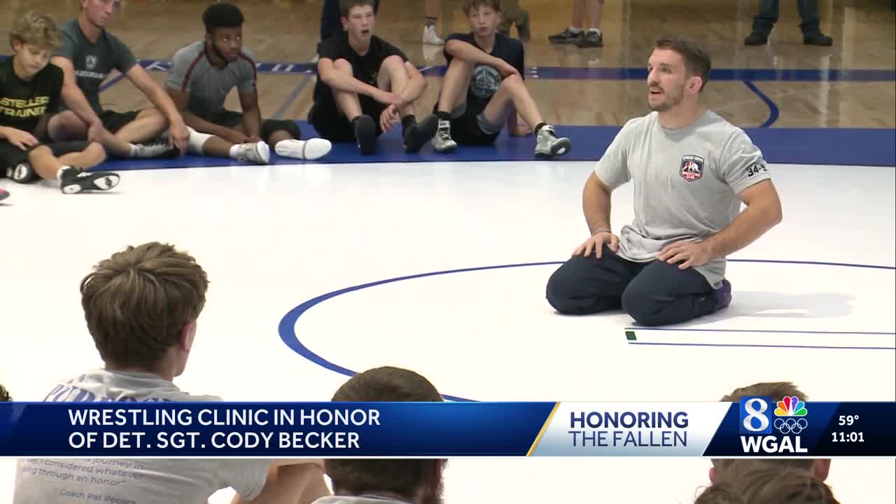 Wrestling clinic hosted in honor of fallen officer Det. Sgt. Cody Becker with proceeds being ...