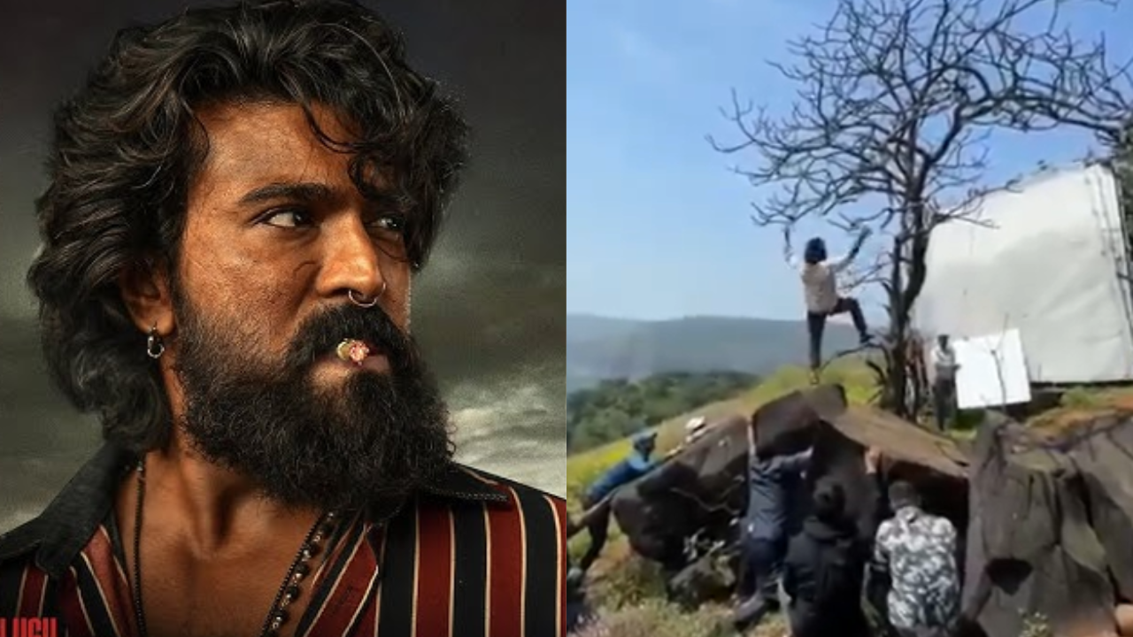 BTS of Ram Charan's cliff-edge dance in Peddi film goes viral, fans react
