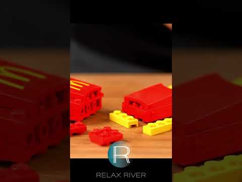 Slicing LEGO FOOD pt.2 🍟🍕🍗 — Bricks Spill Out! | ASMR Short