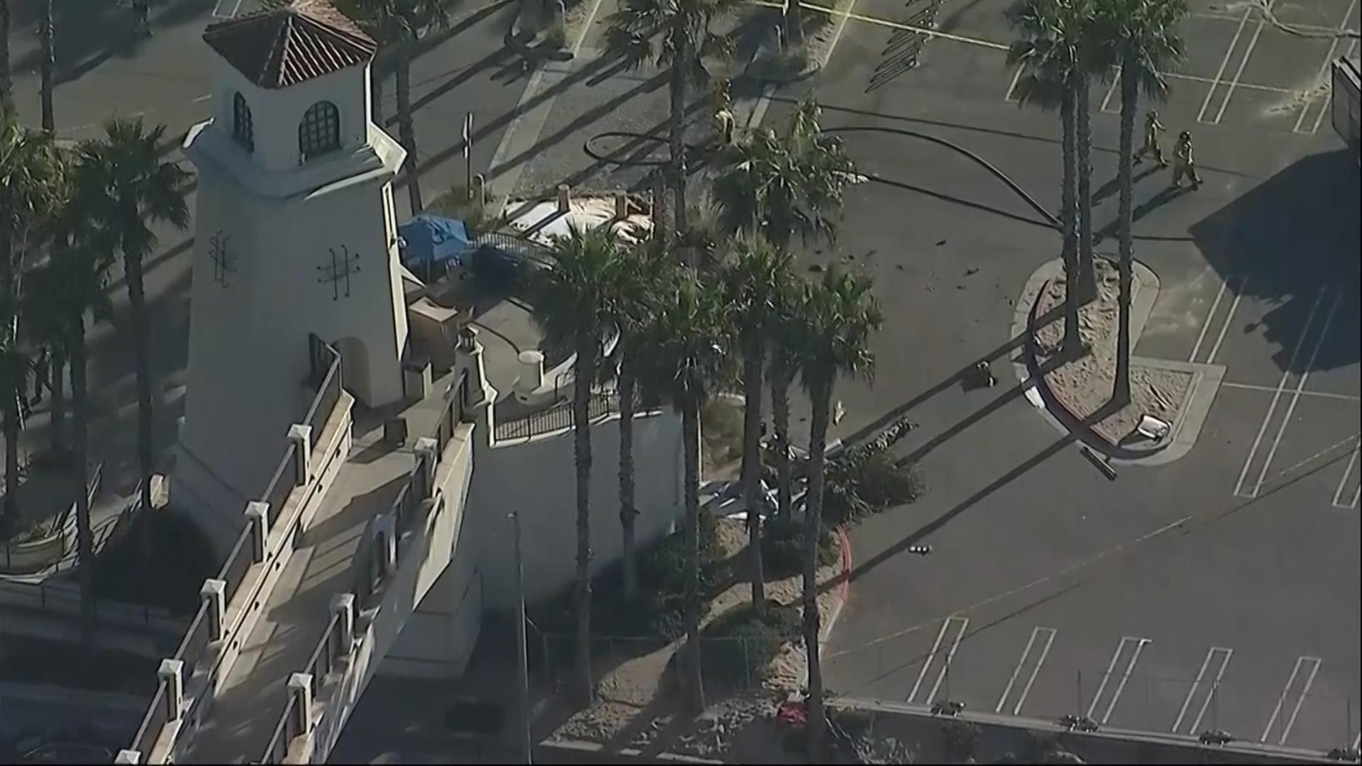 Aerial footage shows damage from at a Southern California beach ...