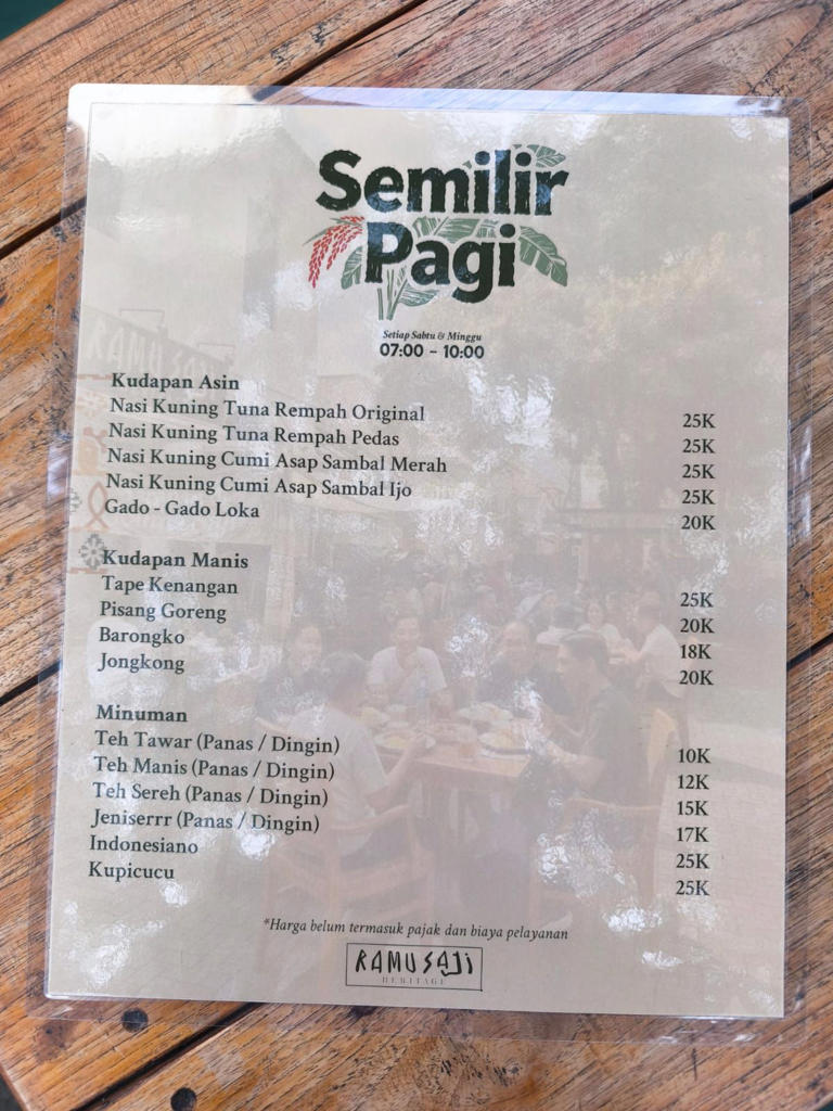 Nikmati Semilir Pagi dari Ramu Saji Heritage, Sajian Sarapan Spesial ...