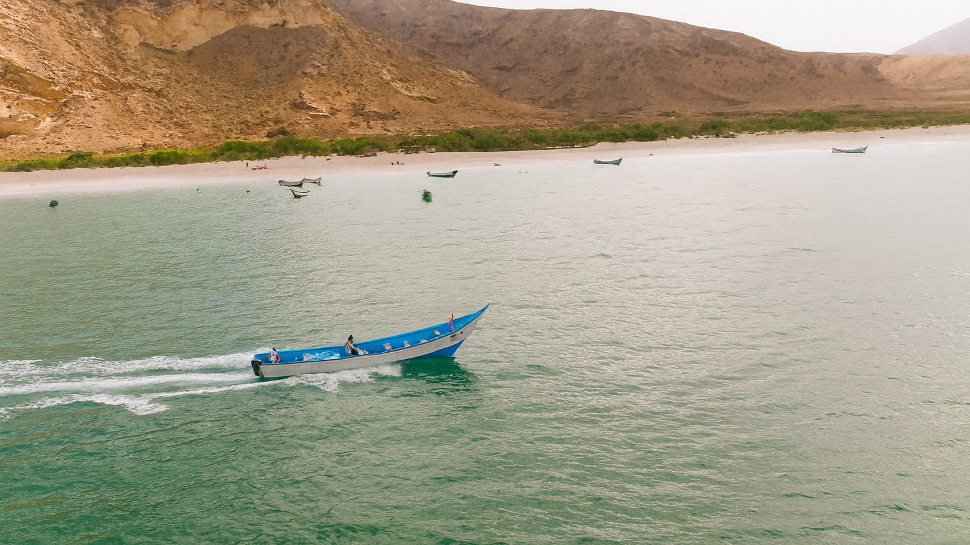 Shoab Beach, Oman – Remote Fishing Village by Drone 4K