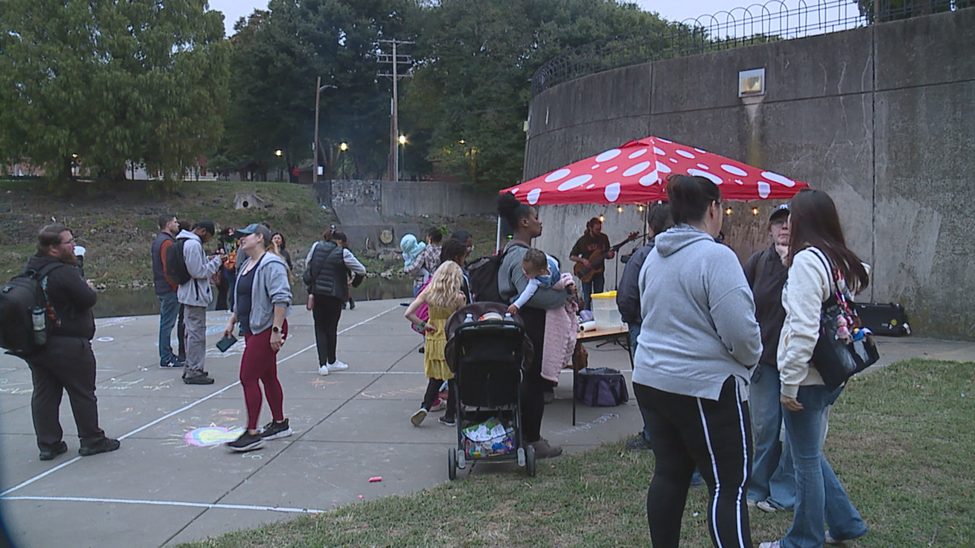 Codorus creek lights up for the annual Creekfire festival