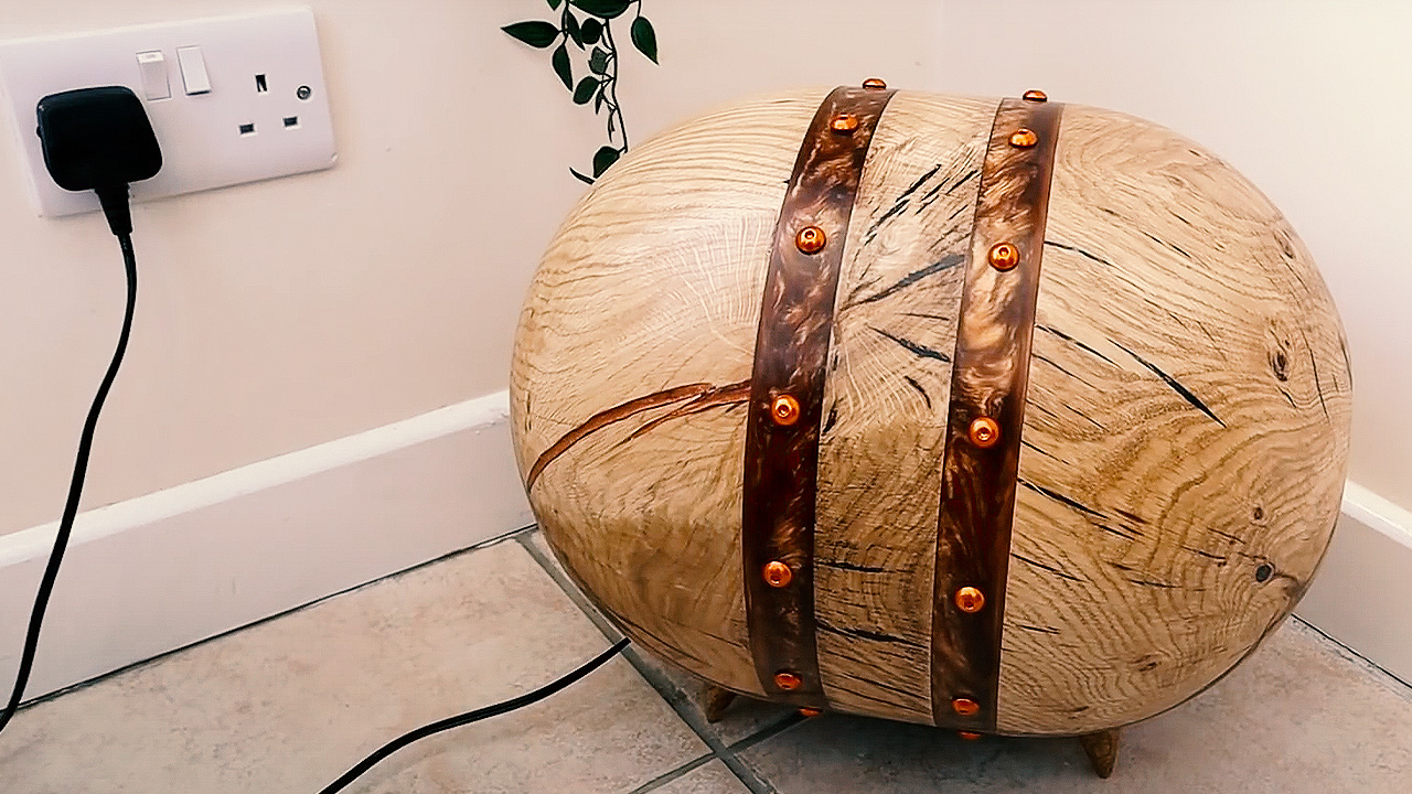 I made a speaker from a fallen oak!