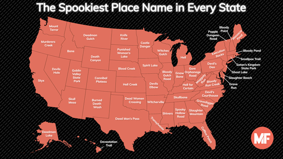 Mapped: The Spookiest Place Name in Every State