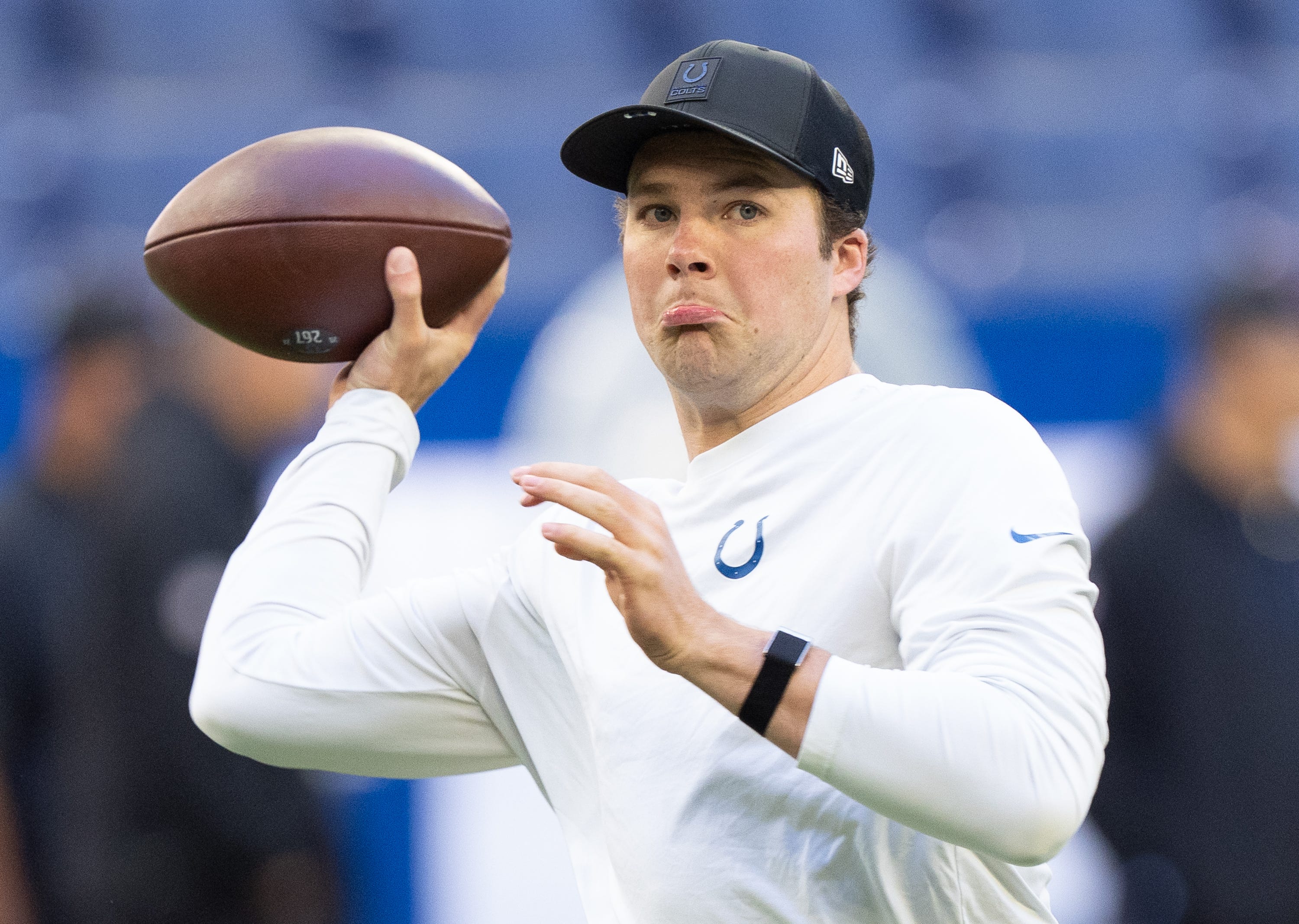 Colts coach Shane Steichen on if Riley Leonard is the backup QB: 'Right ...