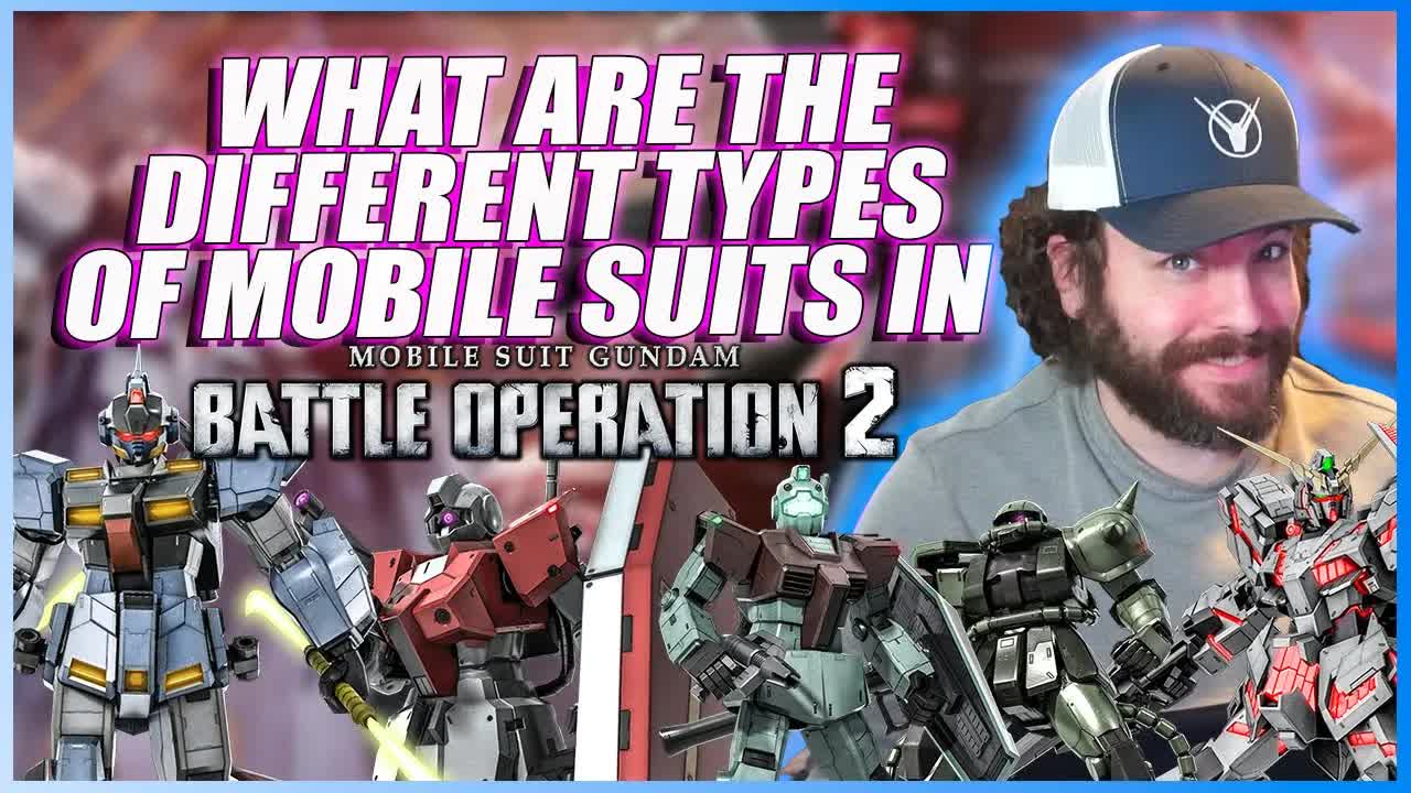 What are the different types of mobile suits in Gundam Battle Operation 2?