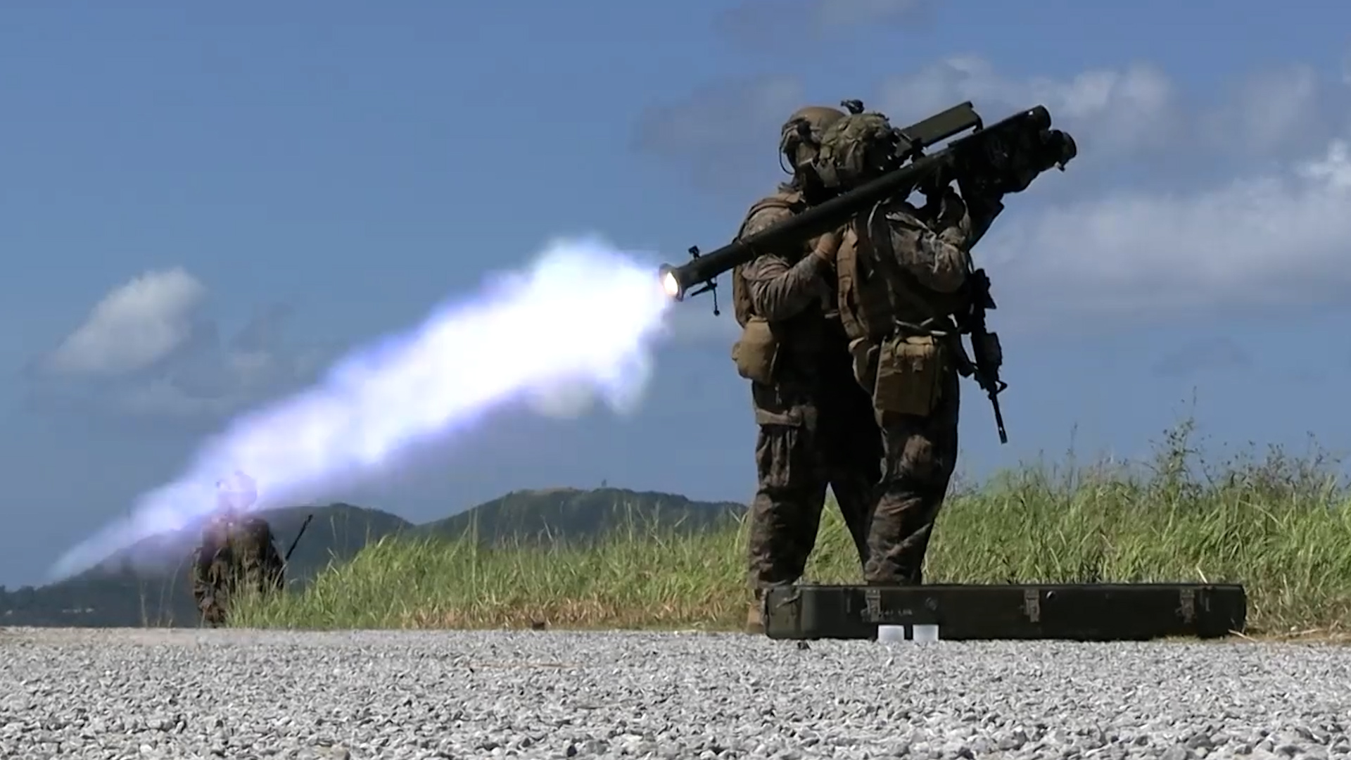 Marines use LAAD Stinger Rocket Launcher