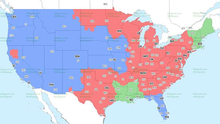 NFL coverage maps 2025: TV schedule and coverage, announcers for Week 6