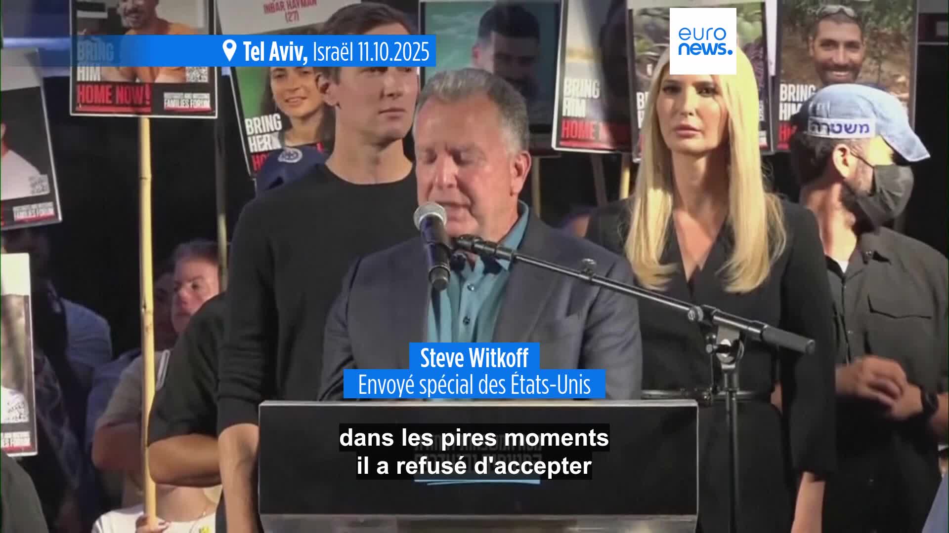 Les Israéliens acclament Trump lors d'un rassemblement à Tel-Aviv, en ...