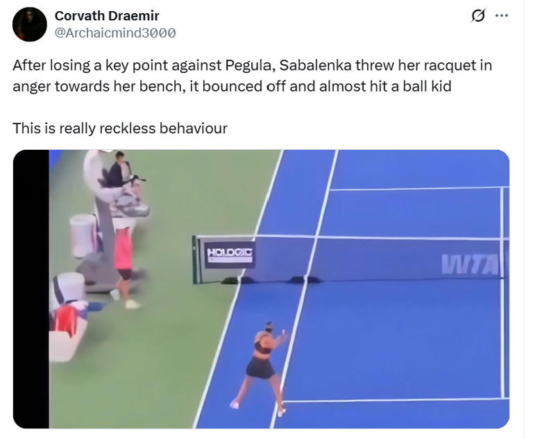 Sabalenka speaks after racket incident at Wuhan Open