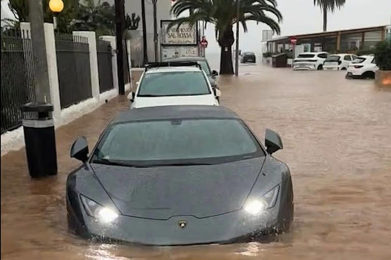 Wayne Lineker's beach club shuts as Storm Alice floods Ibiza with Brits ...