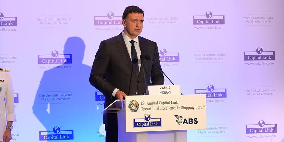Κικίλιας: Ρεαλιστικές λύσεις για ναυτιλία και ενεργειακή μετάβαση