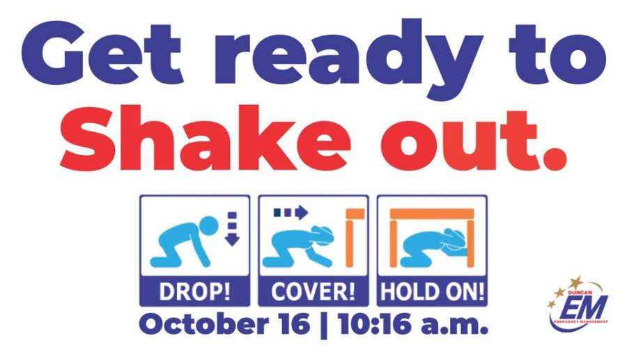 Duncan residents urged to join Great ShakeOut drill