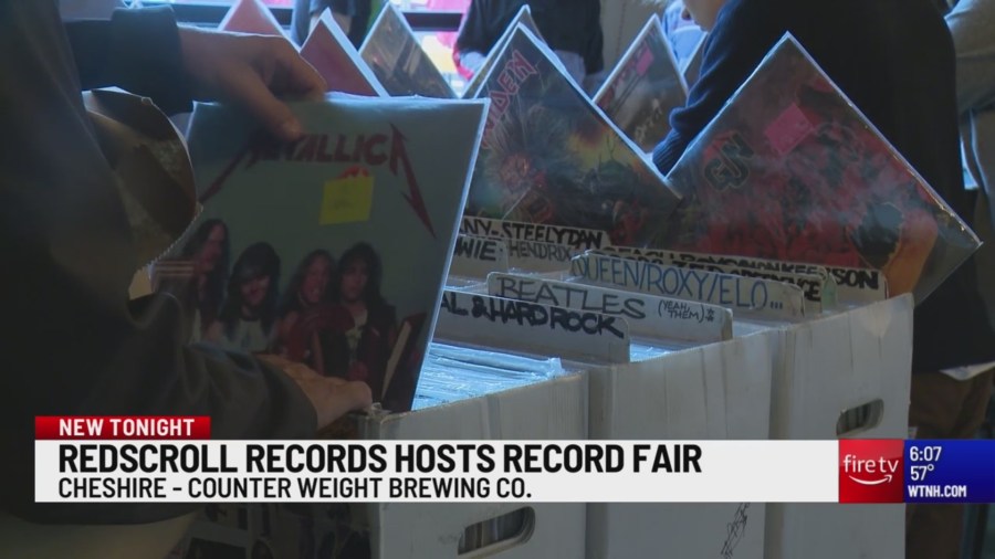 Music enthusiasts gather for record fair at Counter Weight Brewing Co ...