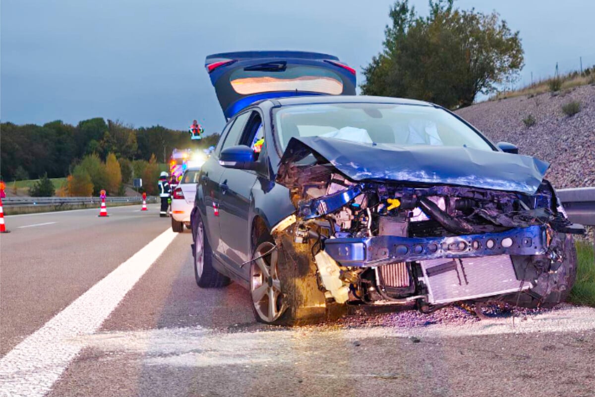 Autobahn-Unfall mit mehreren Fahrzeugen: A72 voll gesperrt