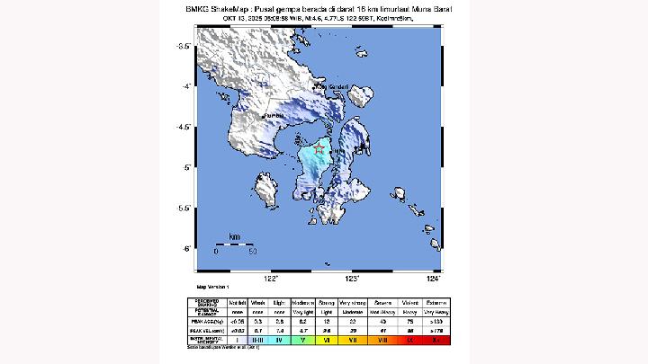 BMKG Jelaskan Gempa Terkini yang Guncang Muna dan Muna Barat