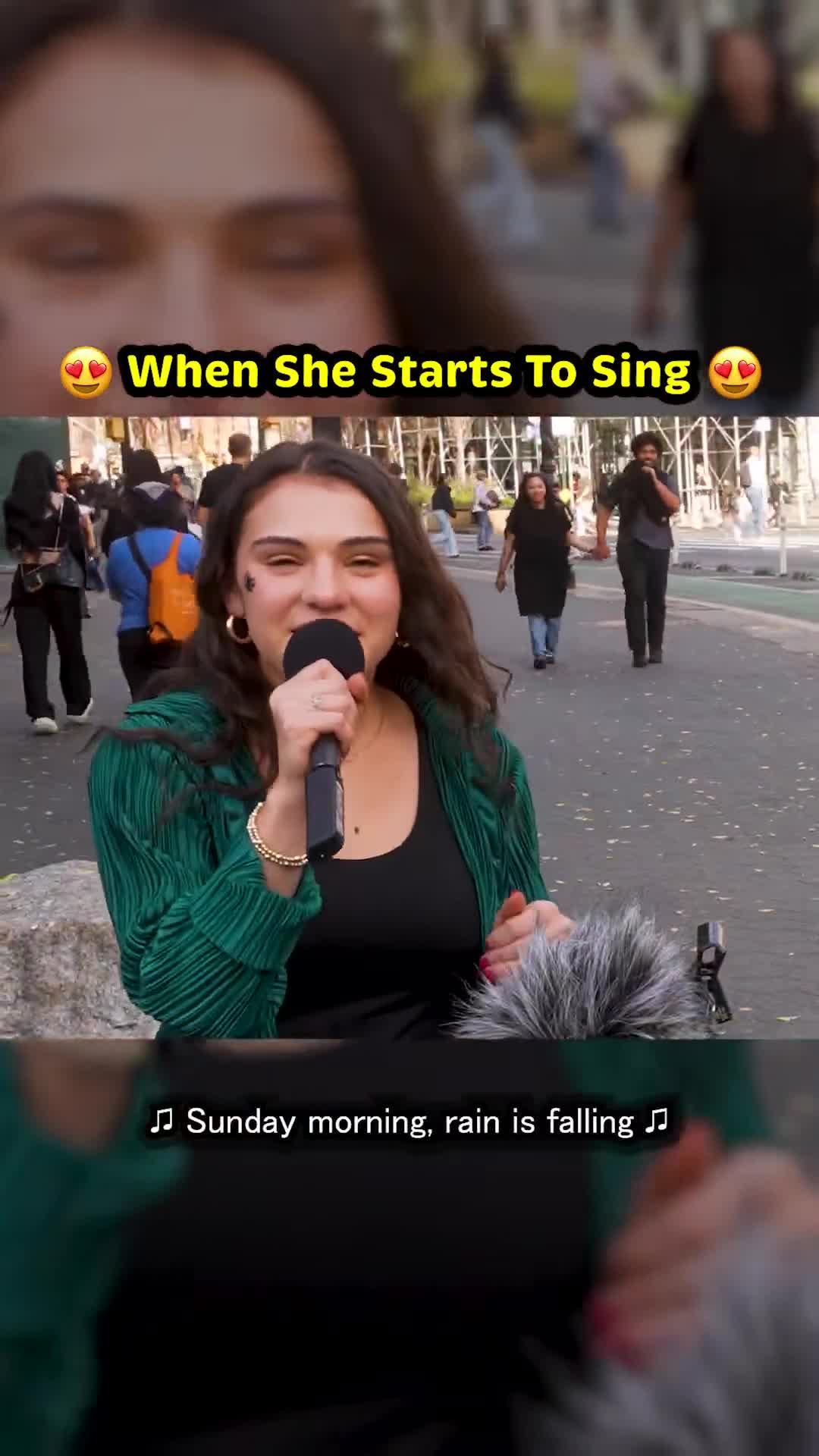 When she starts to sing!