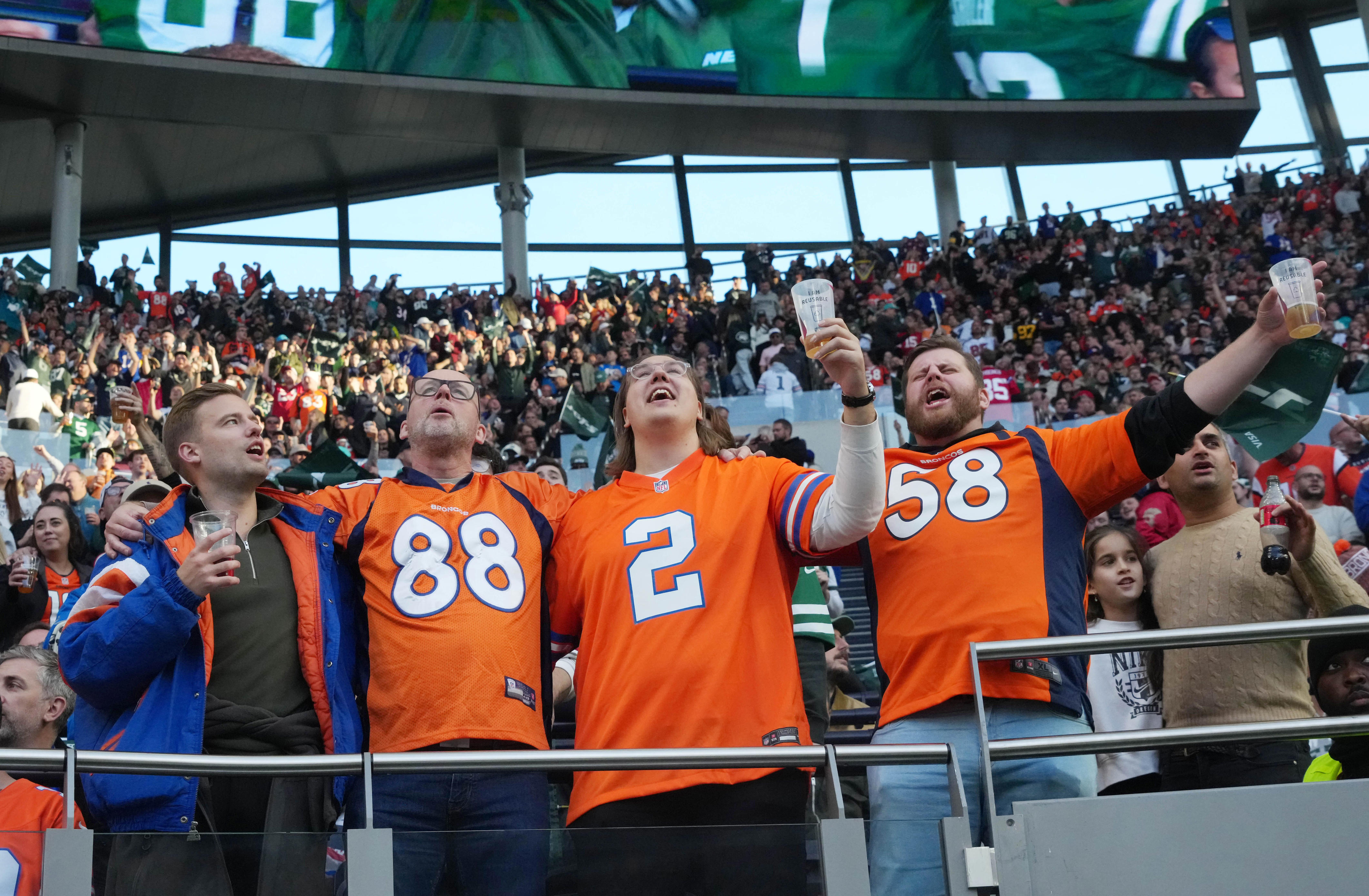 Broncos fans took over stadium at Jets' 'home' game in London