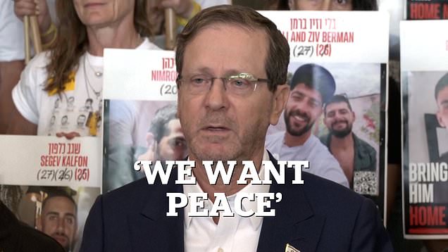 President Herzog says Israel 'wants peace with our neighbours'