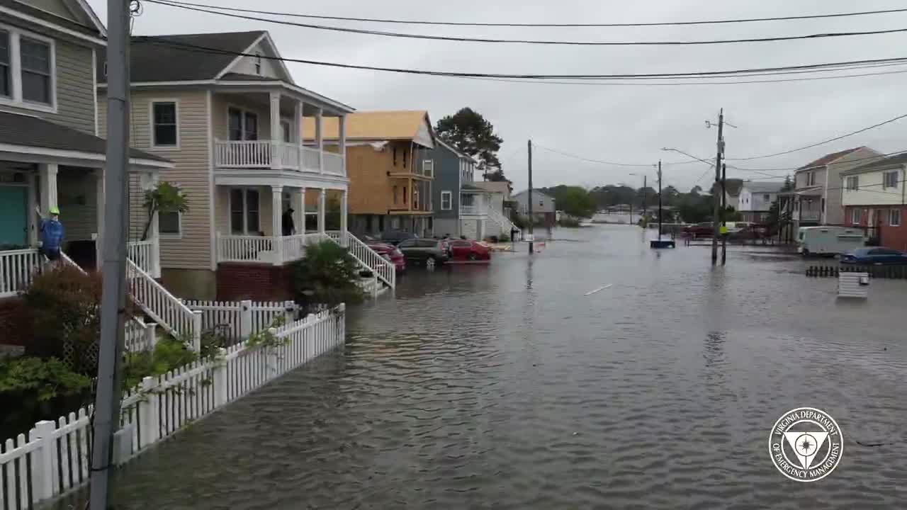 VDEM drone video: Flooding in East Ocean View