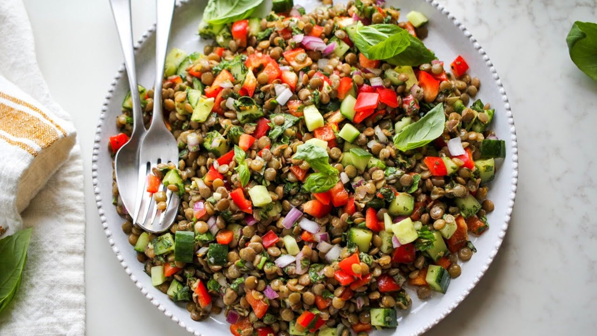 Lentil Salad With Tons Of Fresh Herbs Recipe