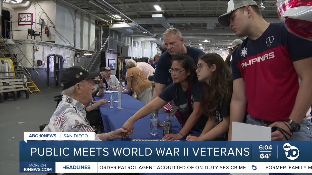 World War II veterans share stories with public at USS Midway event