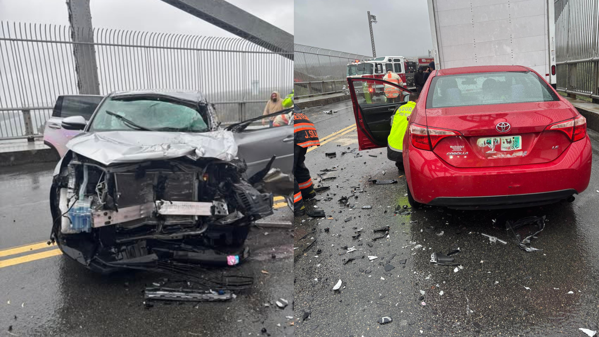 Bourne Bridge reopens after multi-car crash sends driver to hospital