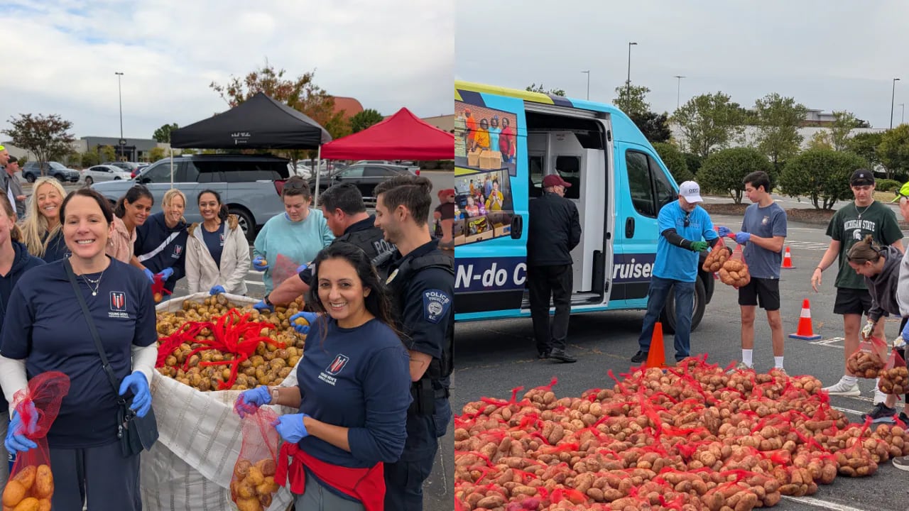 Hundreds volunteer to support regional food banks at annual Potato Drop ...