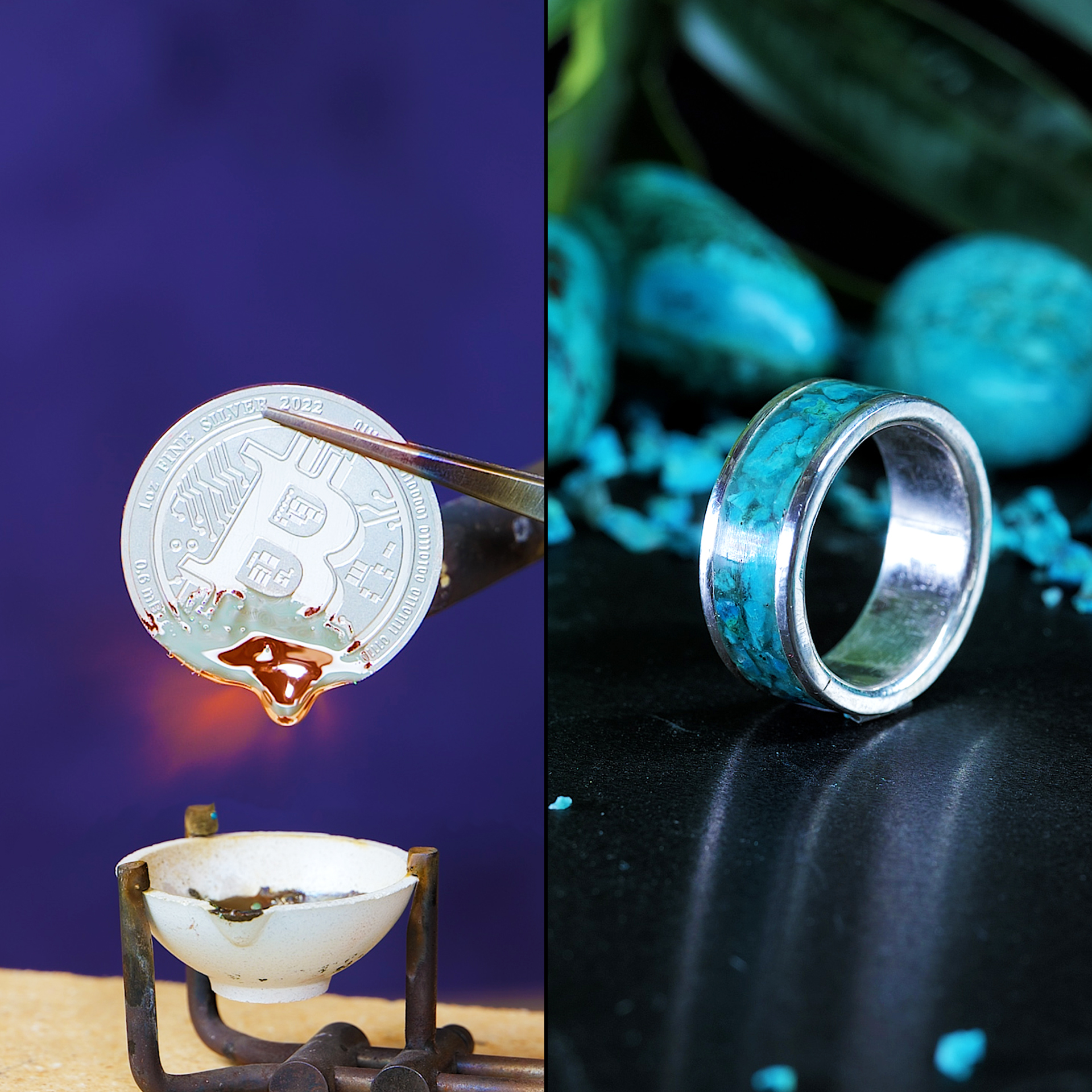 Van een zilveren Bitcoin naar een mooie ring!