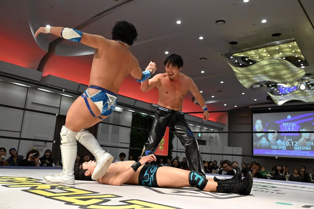 【DDT】上野勇希＆To-yが前哨戦でHARASHIMA＆高鹿佑也を制し、KO-D6人タッグ王座防衛に視界良好！「チャレンジャー、きばってこん ...