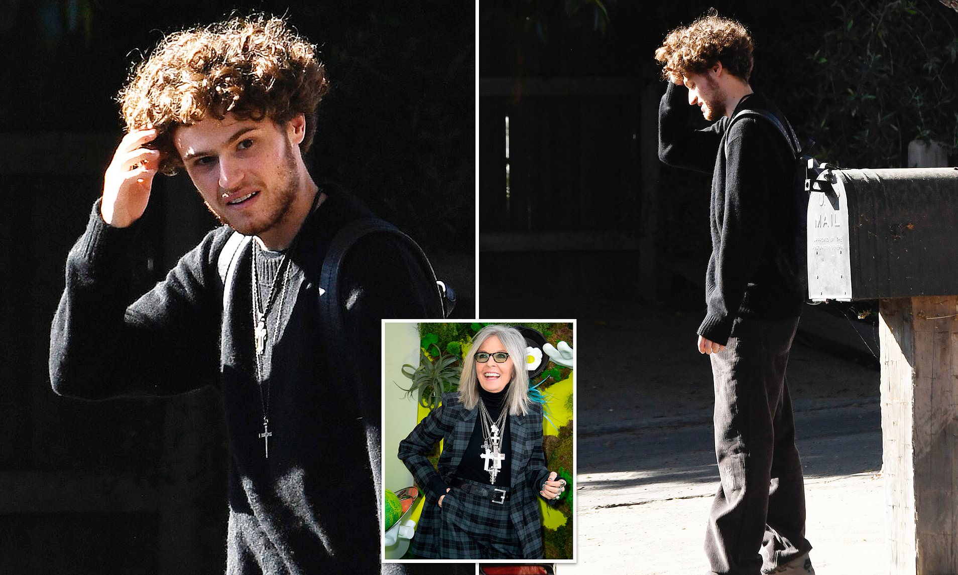 Diane Keaton's grieving son Duke, 25, seen for the first time since ...