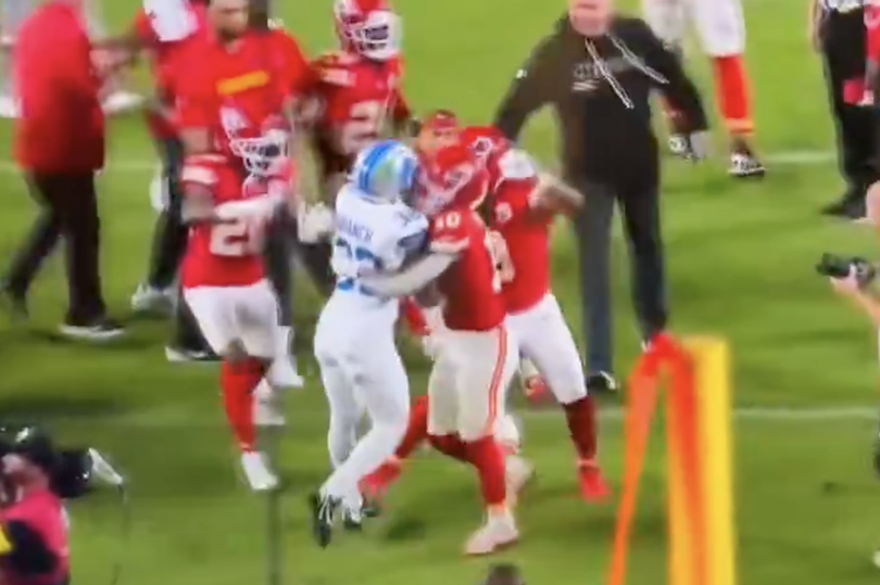 Chiefs and Lions throw punches as Patrick Mahomes caught in ugly ...