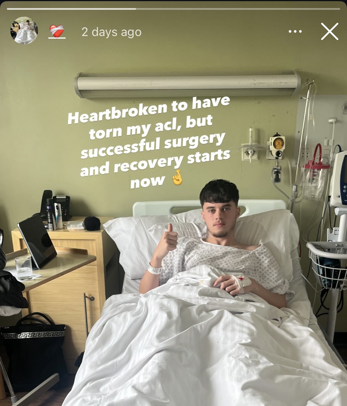 Newcastle United young forward posts 13-word update from hospital bed ...