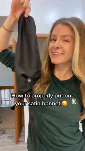 How to Wear a Satin Bonnet with Straight Hair